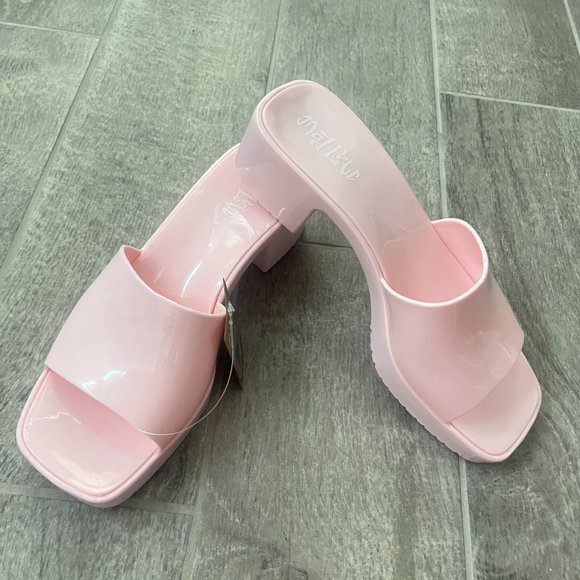 Mad Love | Shoes | Nwt Mad Love Marni Pink Jelly Slides Mules Sandals ...